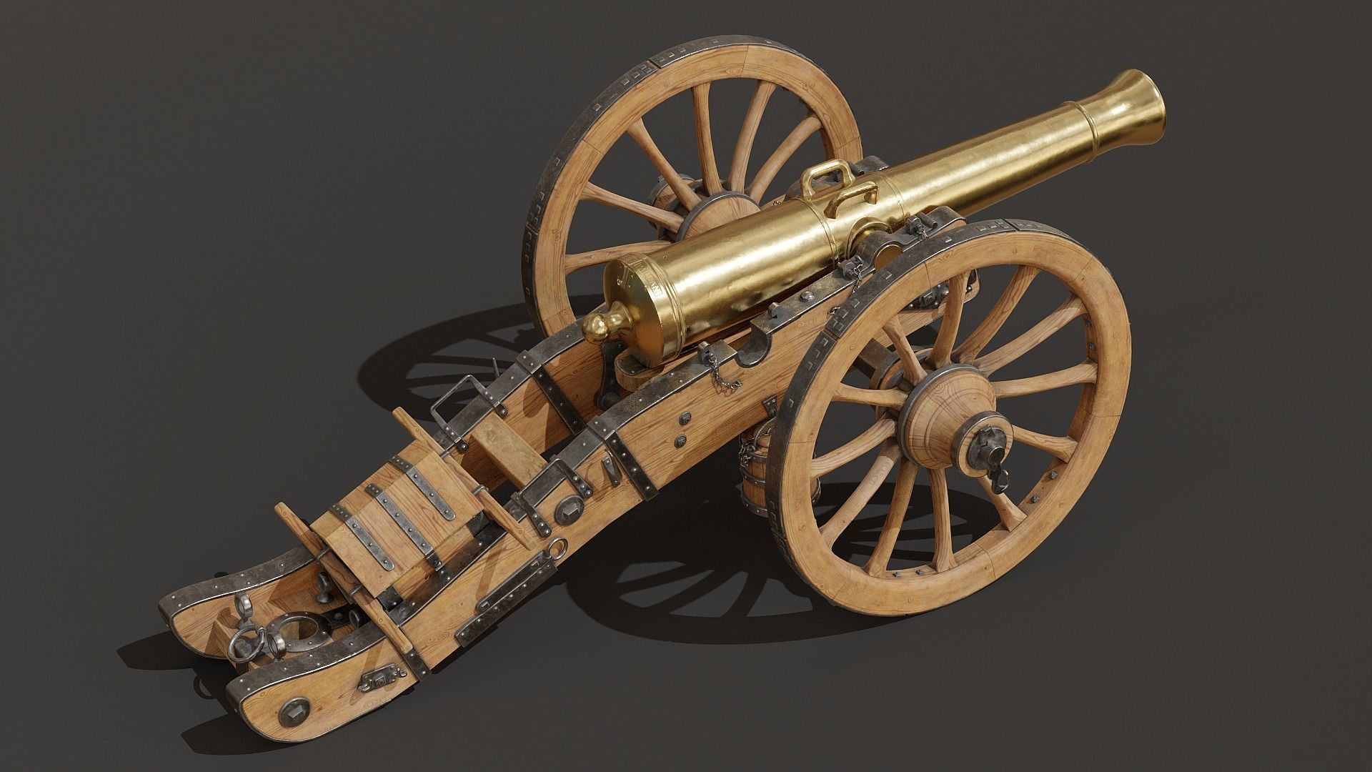 French Napoleonic Cannon 12 Pounder 3D model | CGTrader