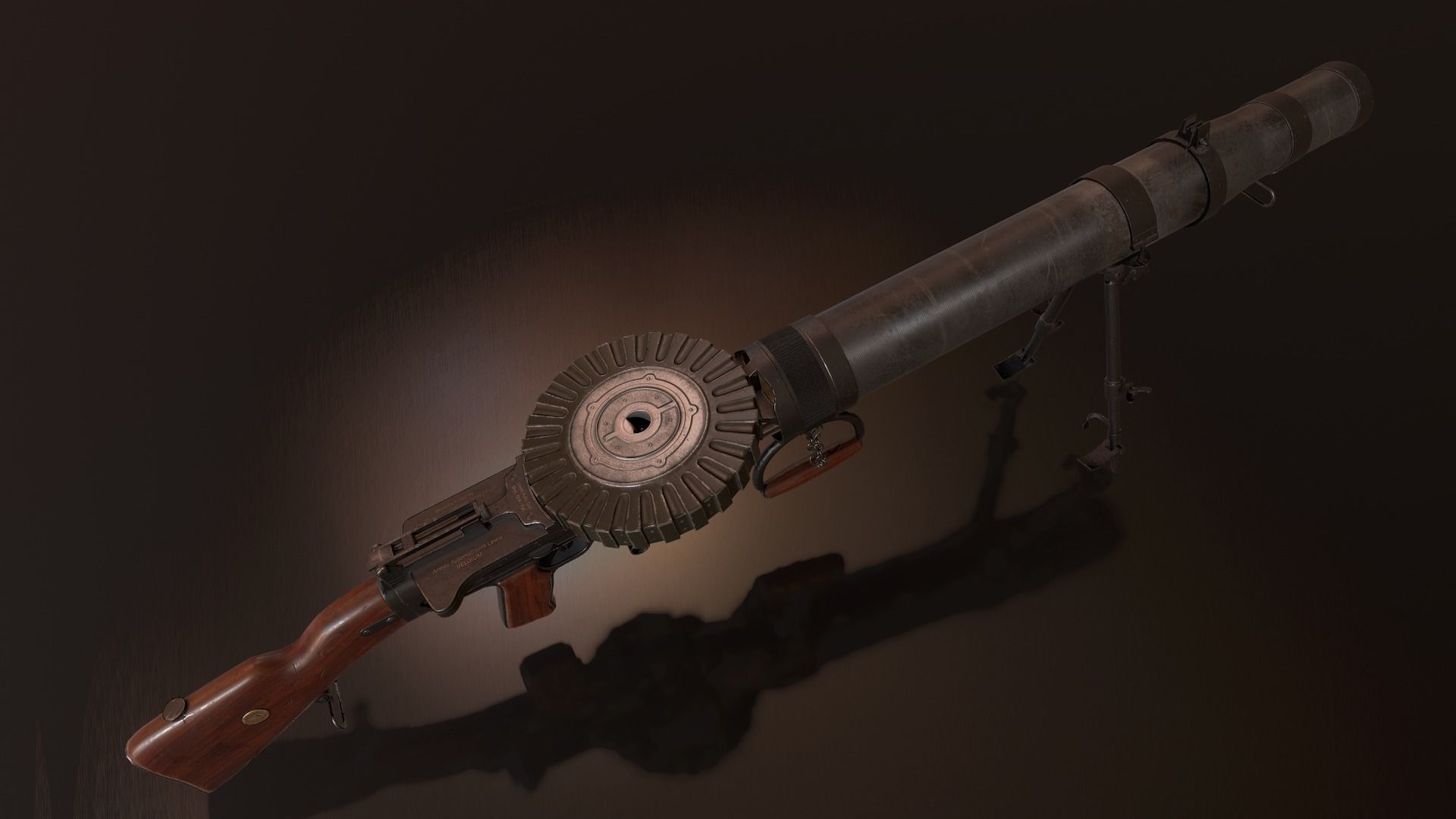 3D model Lewis machine gun VR / AR / low-poly | CGTrader
