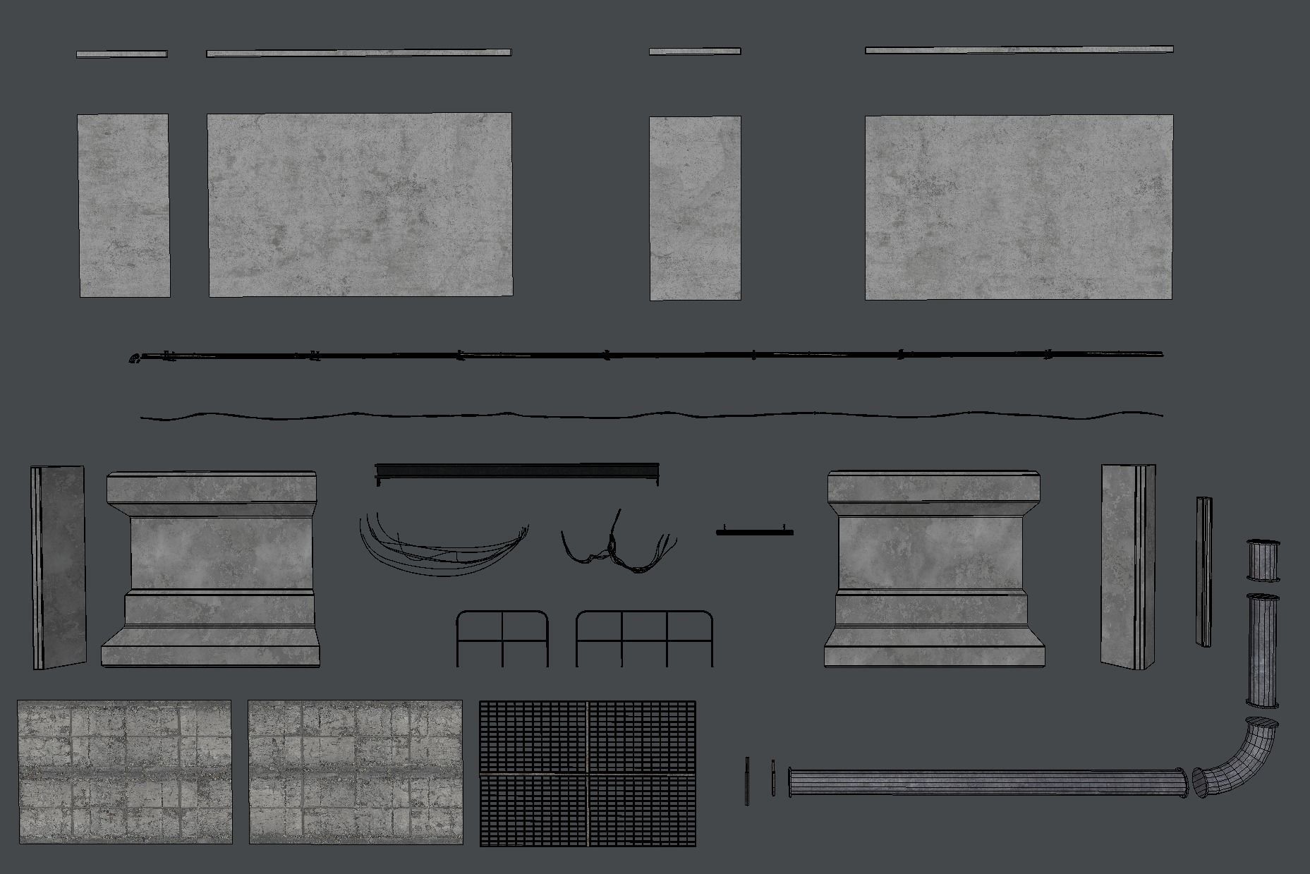 3D model Sewers Modular Setup VR / AR / low-poly | CGTrader