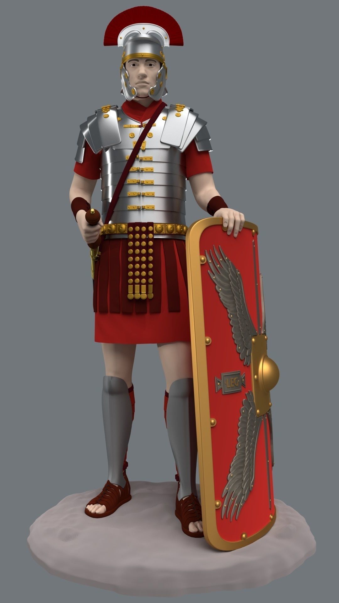 Roman Legionary 3D model 3D printable | CGTrader