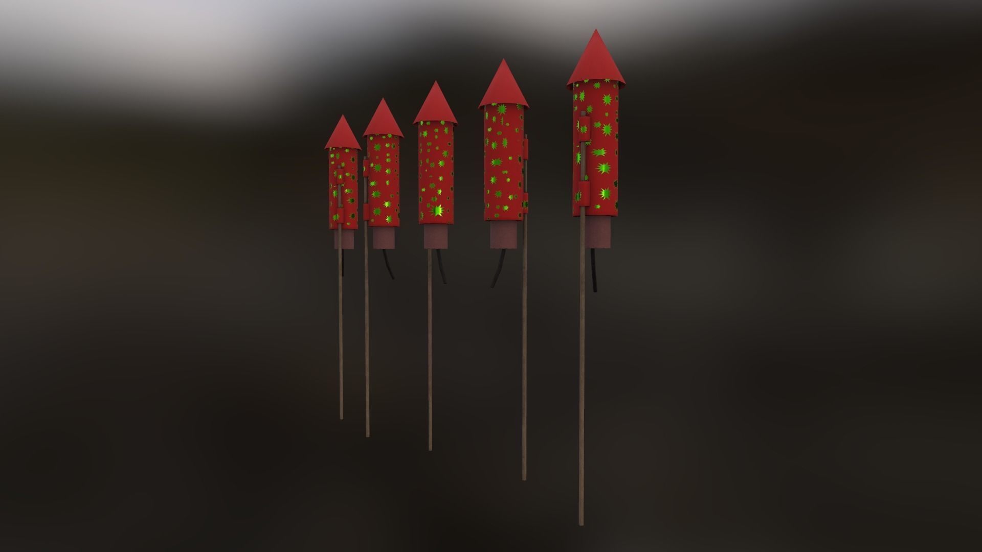 3D model Fireworks VR / AR / low-poly | CGTrader