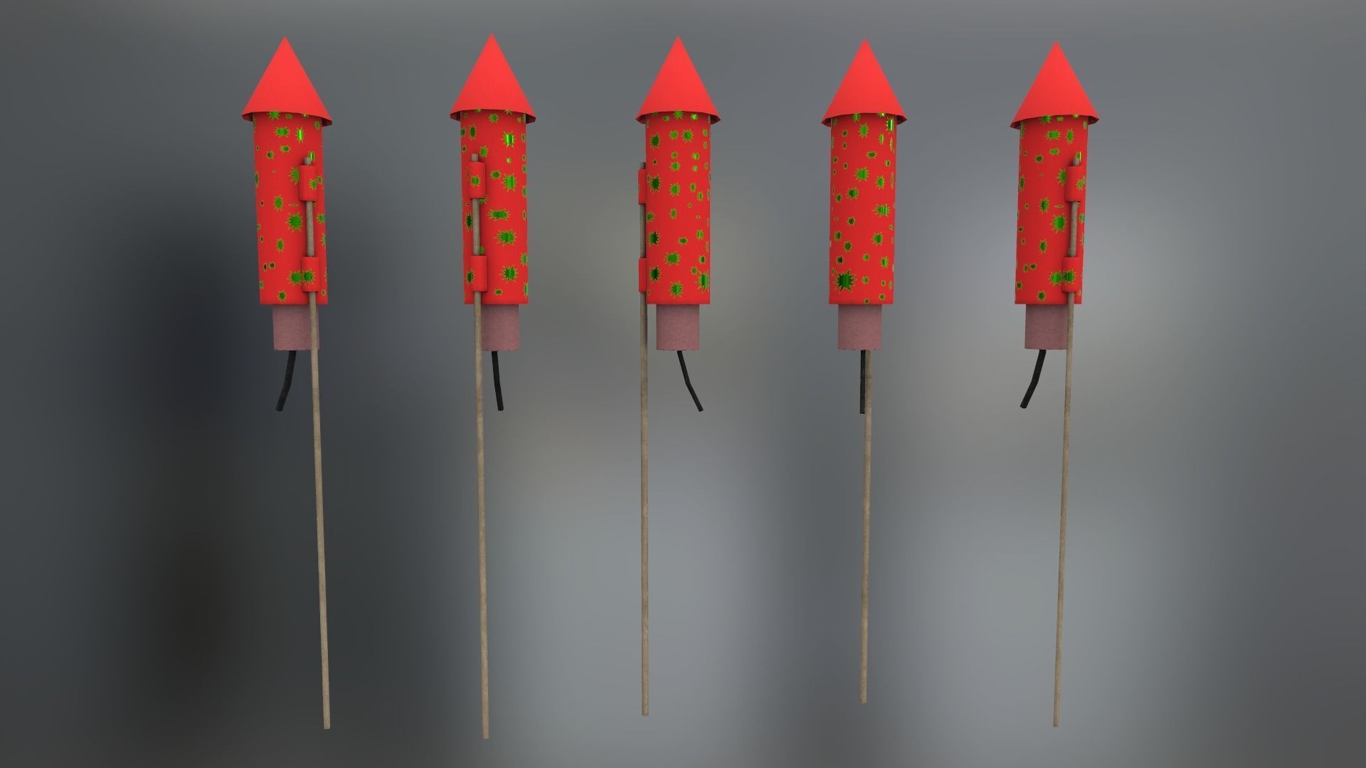 3D model Fireworks VR / AR / low-poly | CGTrader