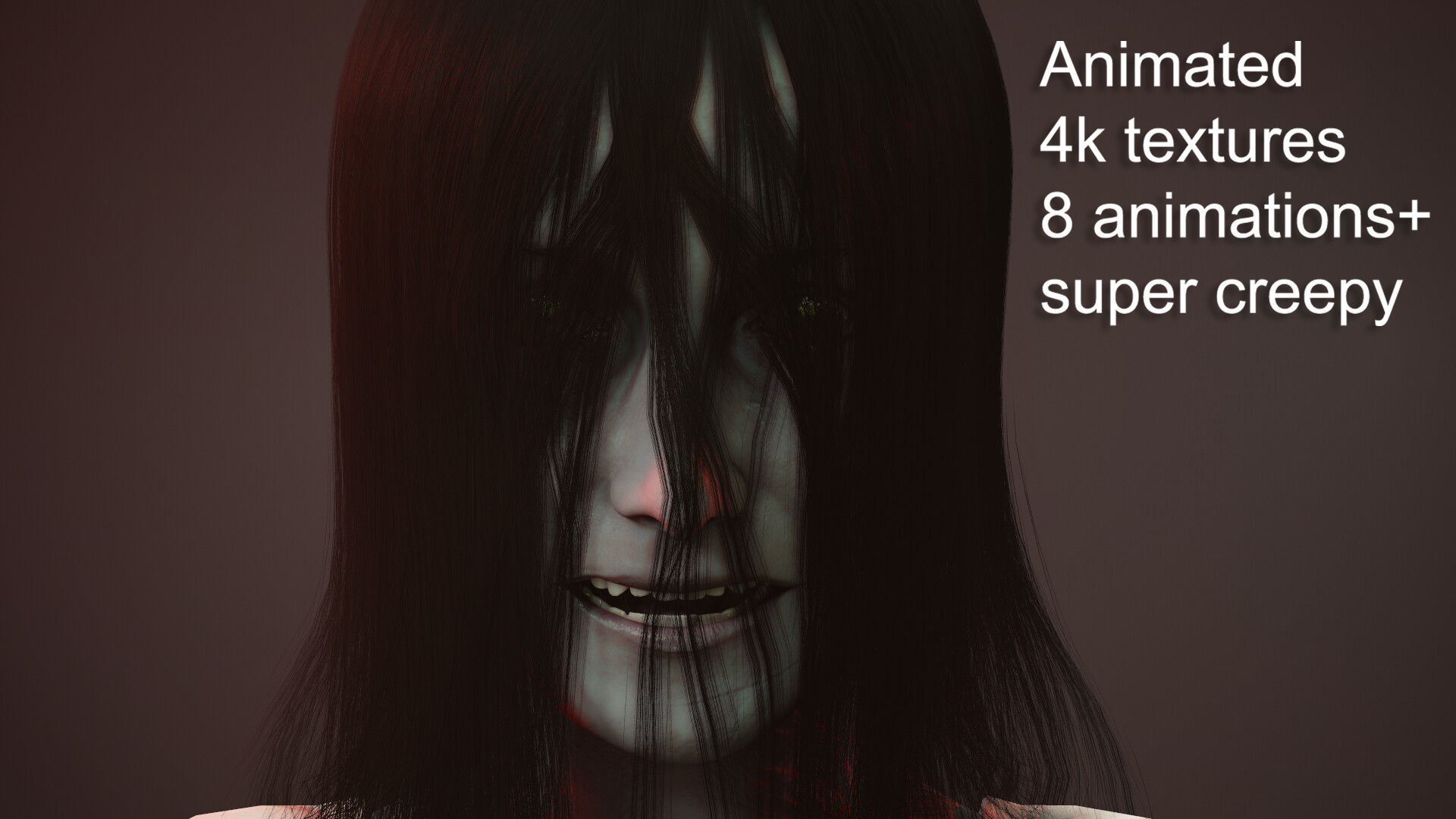 3D model Creepy Ghost Girl VR / AR / low-poly rigged animated | CGTrader