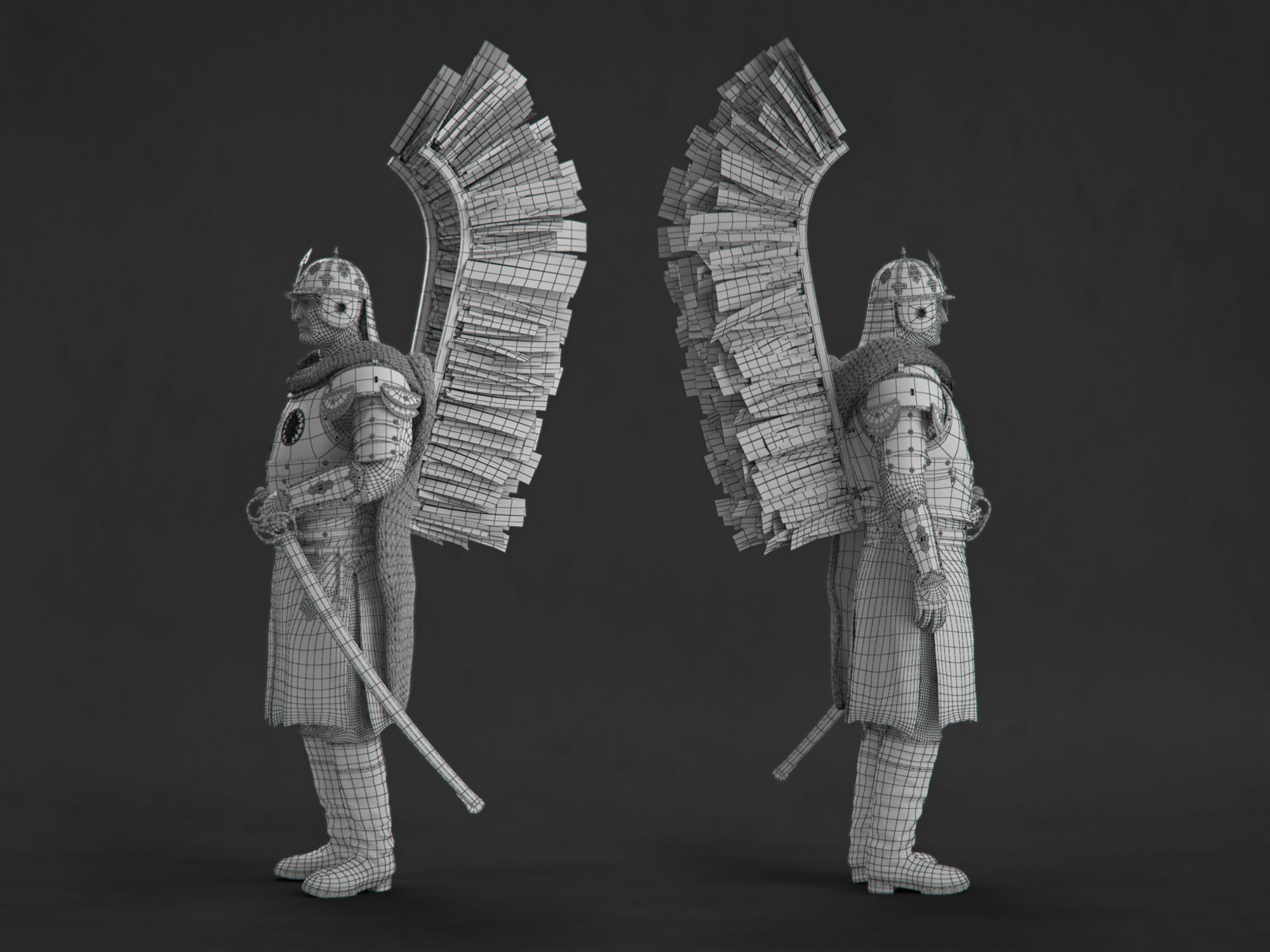 Polish Hussar 3D model animated rigged | CGTrader