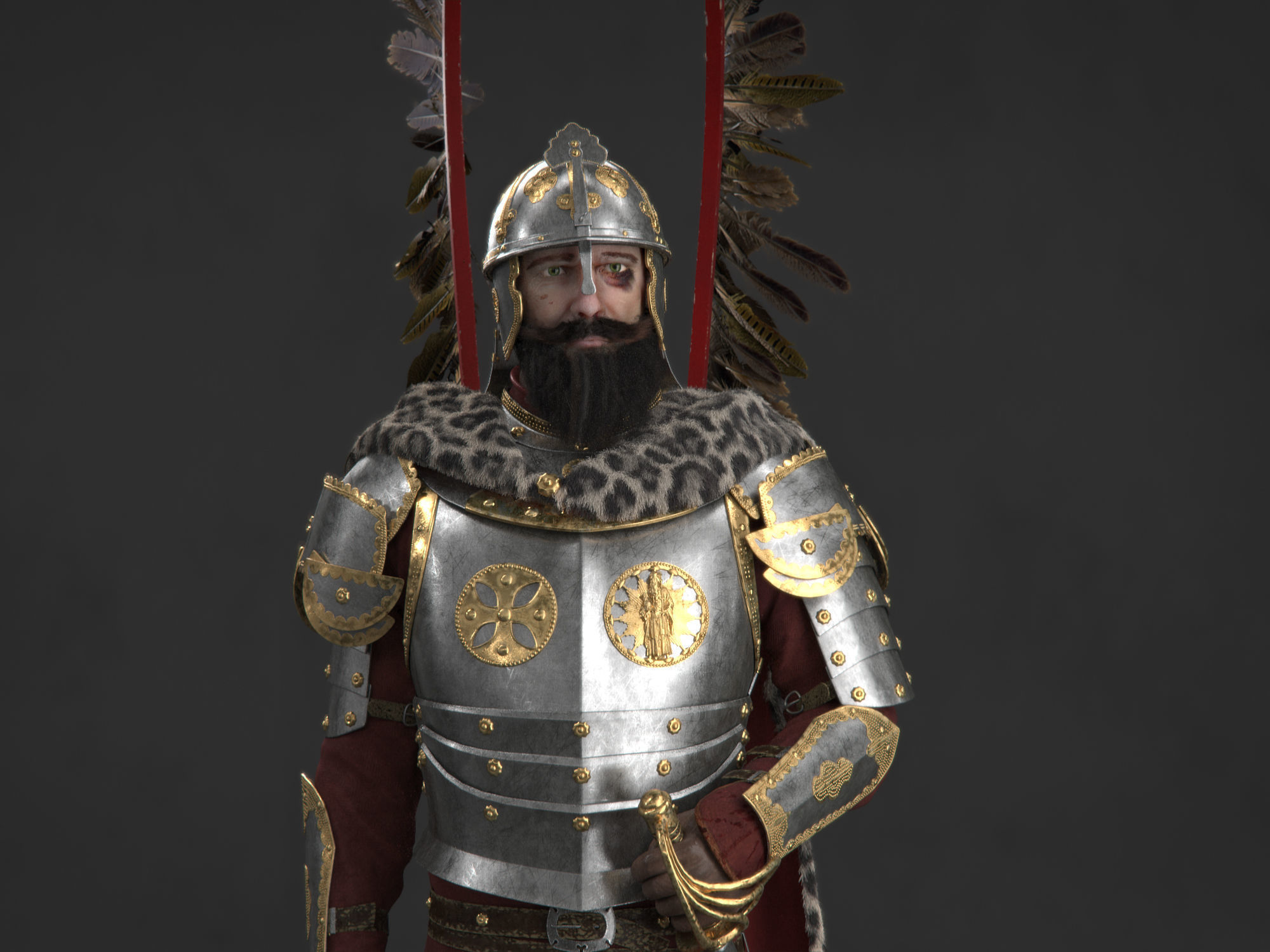 Polish Hussar 3D model animated rigged | CGTrader