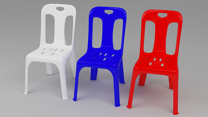 Chair plastic free 3D model | CGTrader