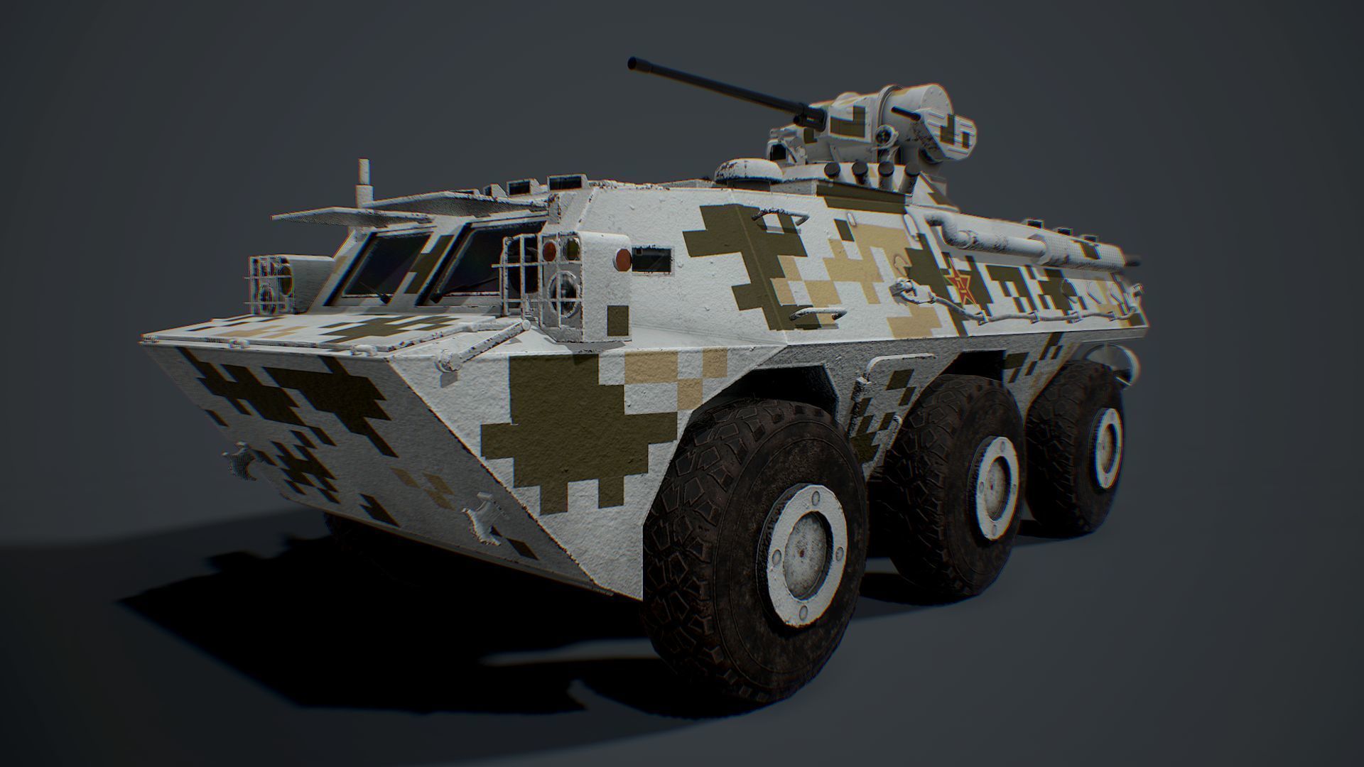 3D model ZSL-92A military vehicle with camouflage VR / AR / low-poly ...