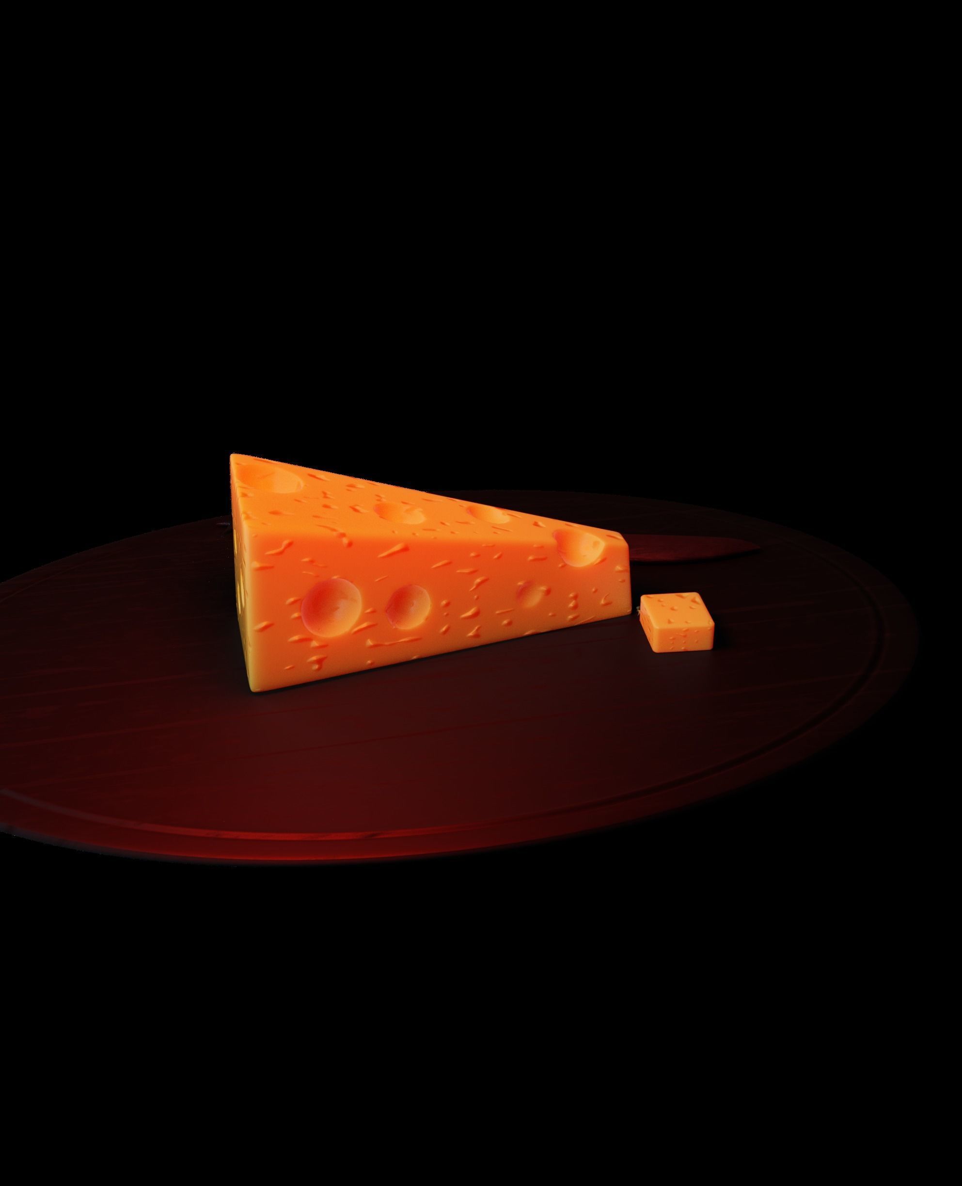 Realistic Cheese Slice 3D Model free 3D model animated | CGTrader