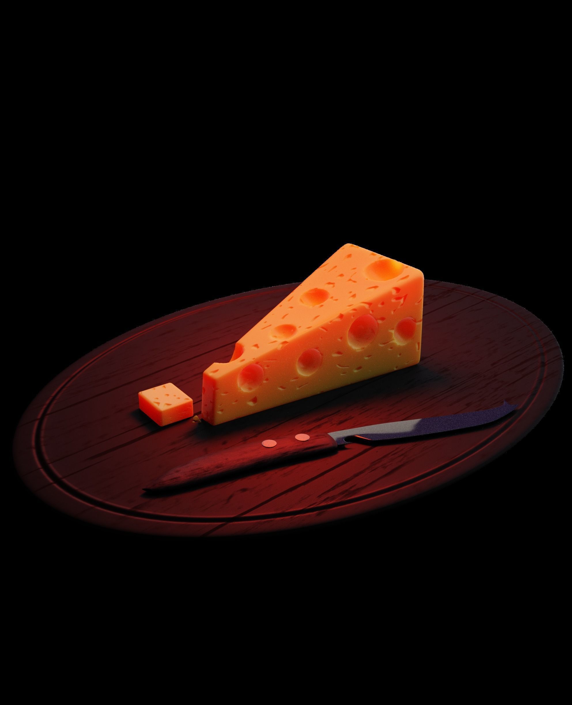 Realistic Cheese Slice 3D Model free 3D model animated | CGTrader