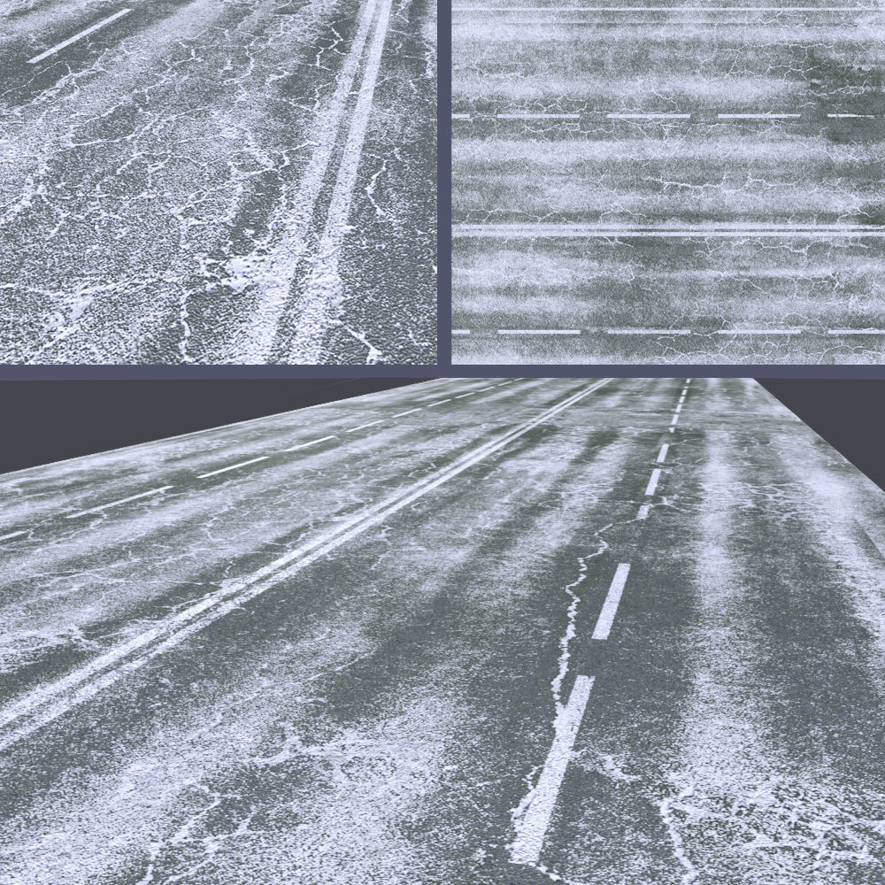 3D model Snow covered road VR / AR / low-poly | CGTrader