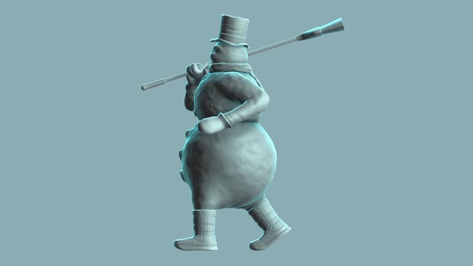 Frosty The Snowman 3D model 3D printable | CGTrader