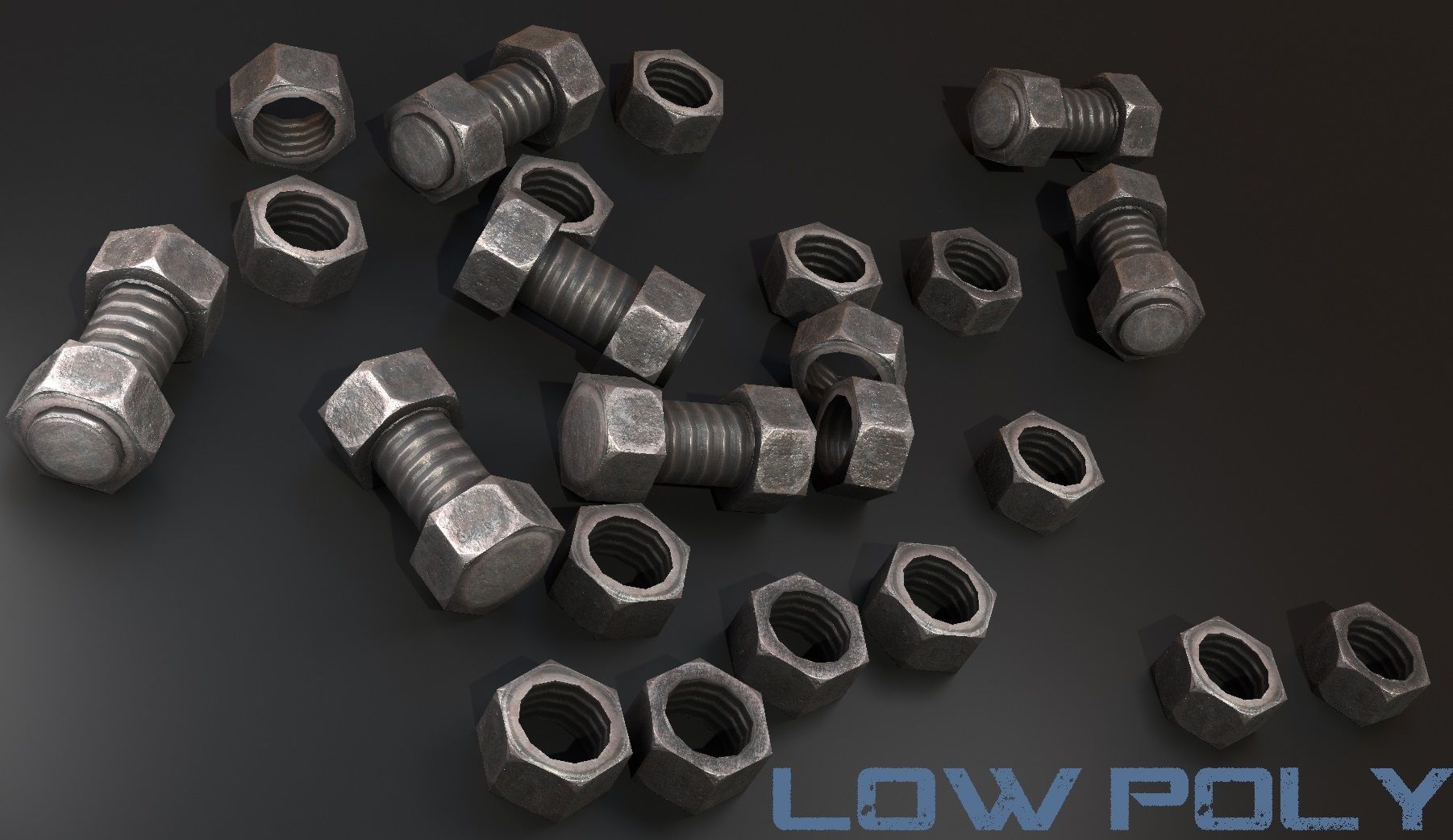 3D model Nut and bolt - Game-Ready VR VR / AR / low-poly | CGTrader