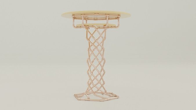 Spiral copper pipes table 3D model | CGTrader