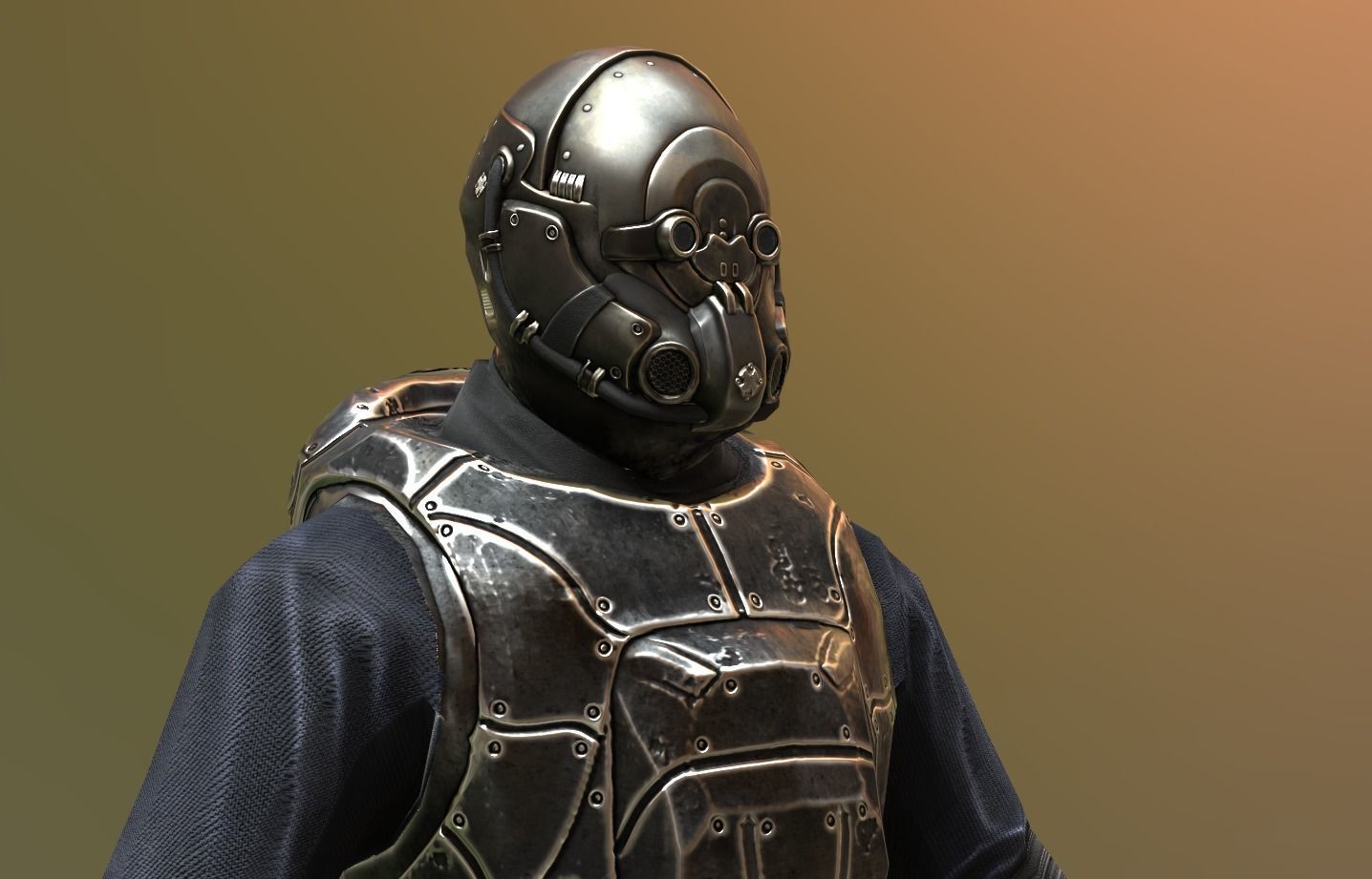 3D model SCiFI Killer Animated Character VR / AR / low-poly rigged ...