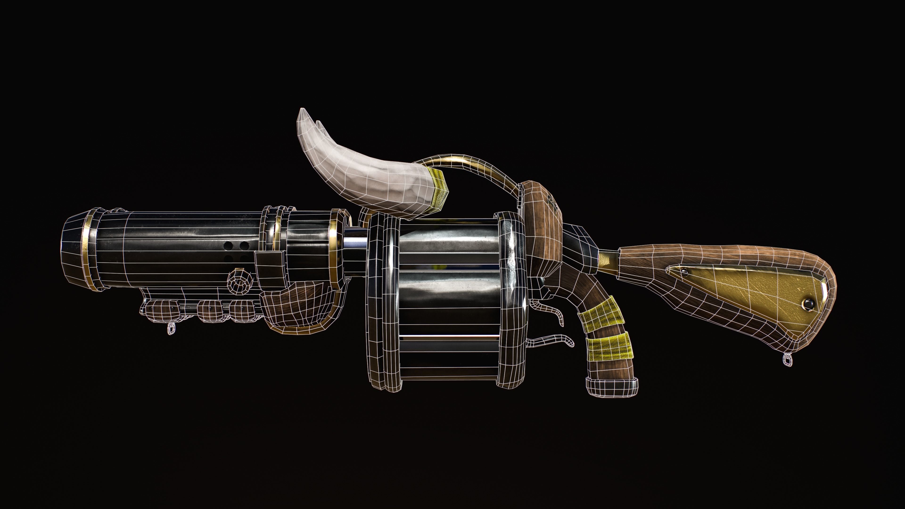 3D model Stylized Grenade launcher Game-ready VR / AR / low-poly | CGTrader