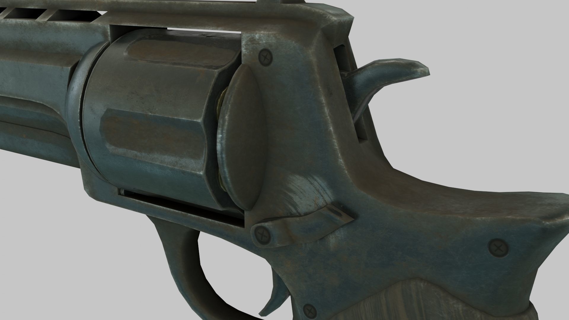 3D model Rigged Low Poly Revolver With PBR Materials and multiple skins ...