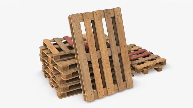 3D model Euro Pallets Assets 01 VR / AR / low-poly | CGTrader