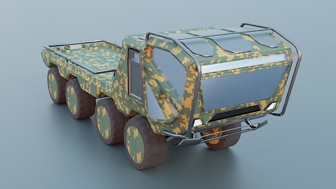 3D model 8 wheeler heavy cargo truck VR / AR / low-poly | CGTrader