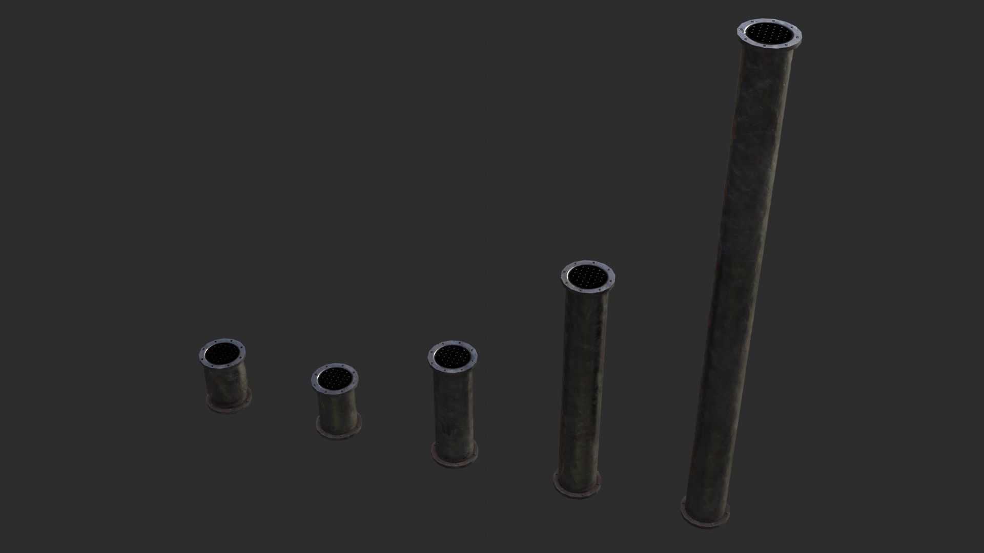 3D model Old Folded Metallic Pipes VR / AR / low-poly | CGTrader