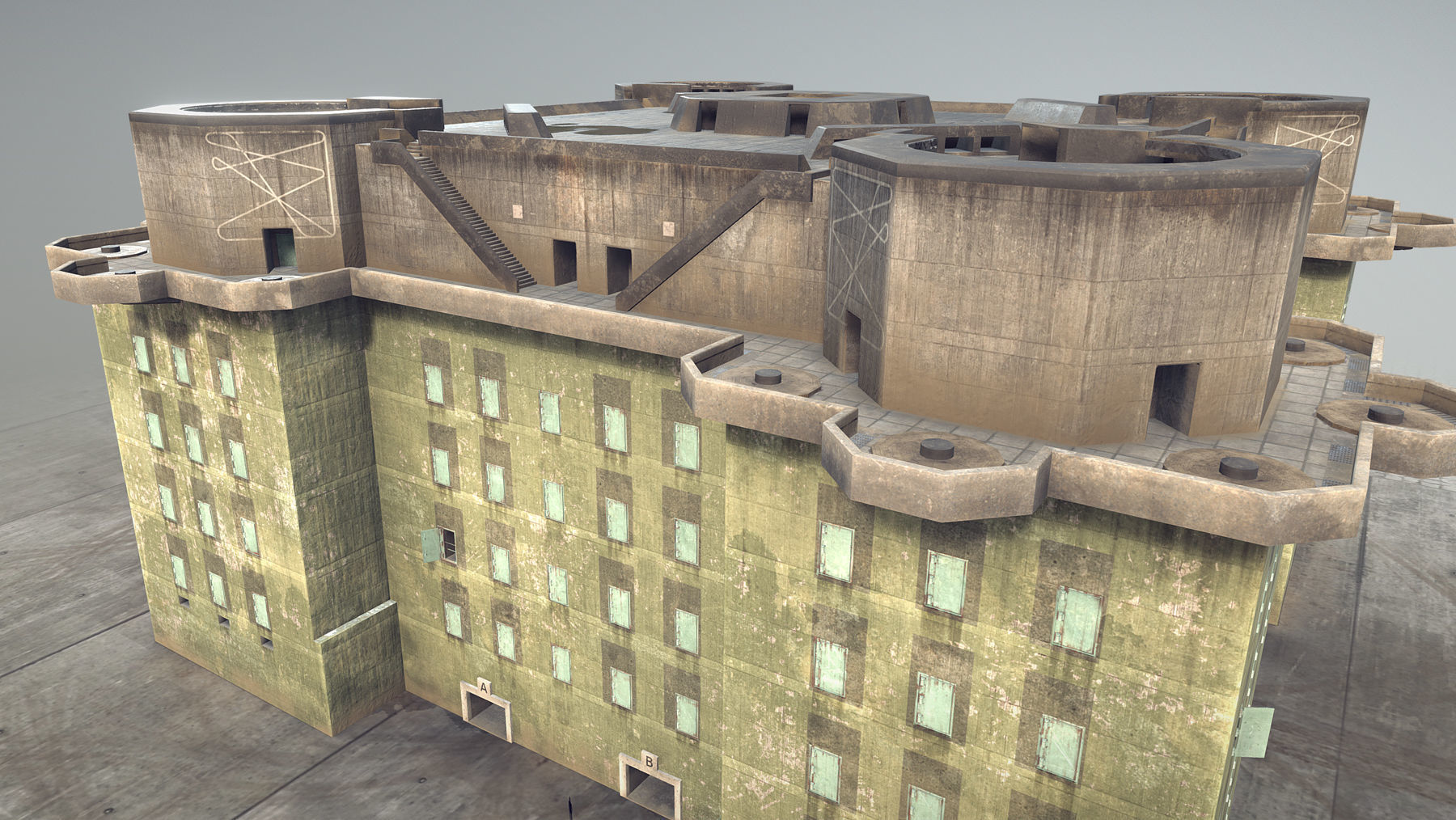 3D model WW2 FlakTurm IV VR / AR / low-poly | CGTrader