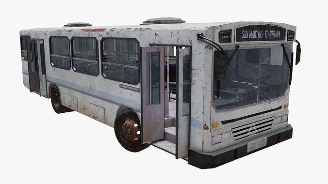 3D model Old Bus - PBR VR / AR / low-poly | CGTrader