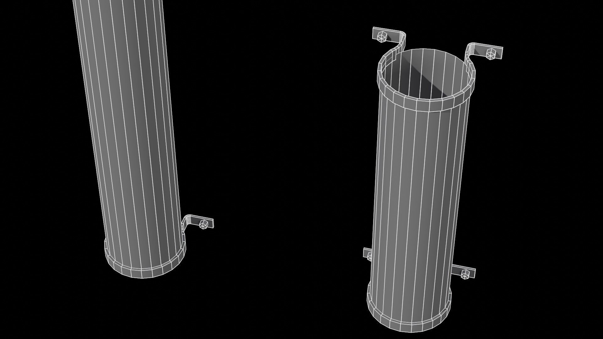 3D model External apartment building kitbash props VR / AR / low-poly ...