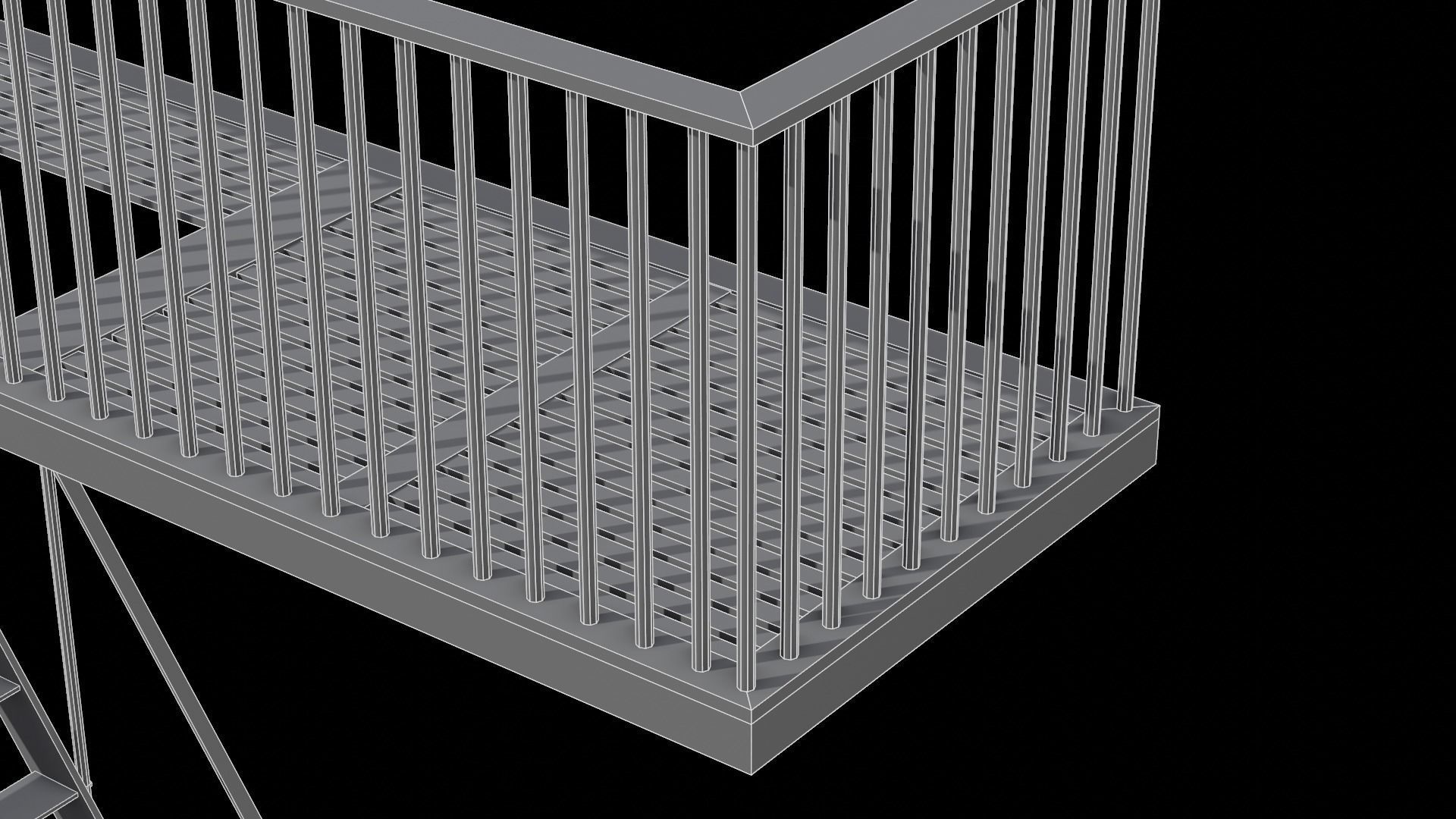 3D model External apartment building kitbash props VR / AR / low-poly ...