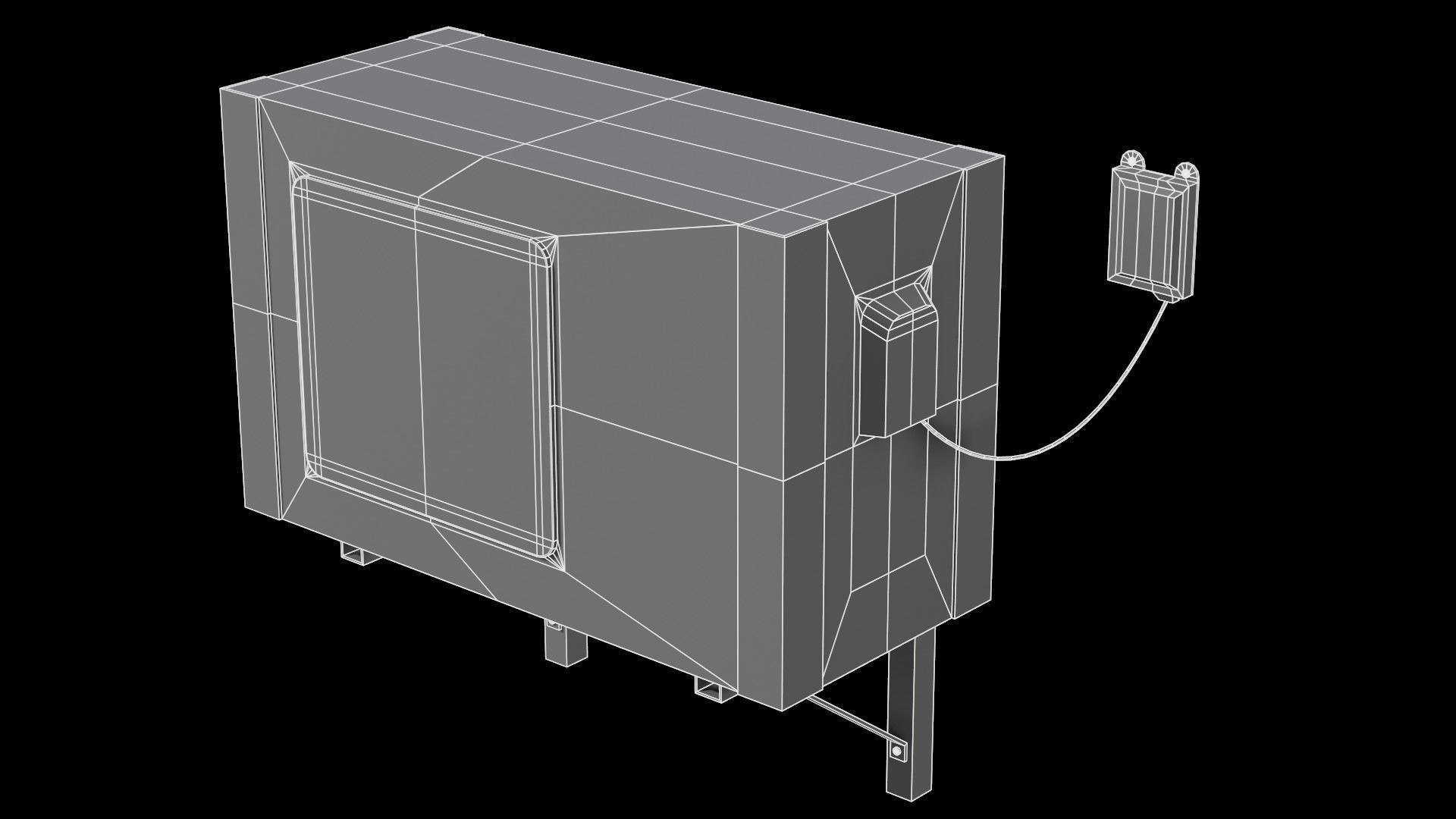 3D model External apartment building kitbash props VR / AR / low-poly ...