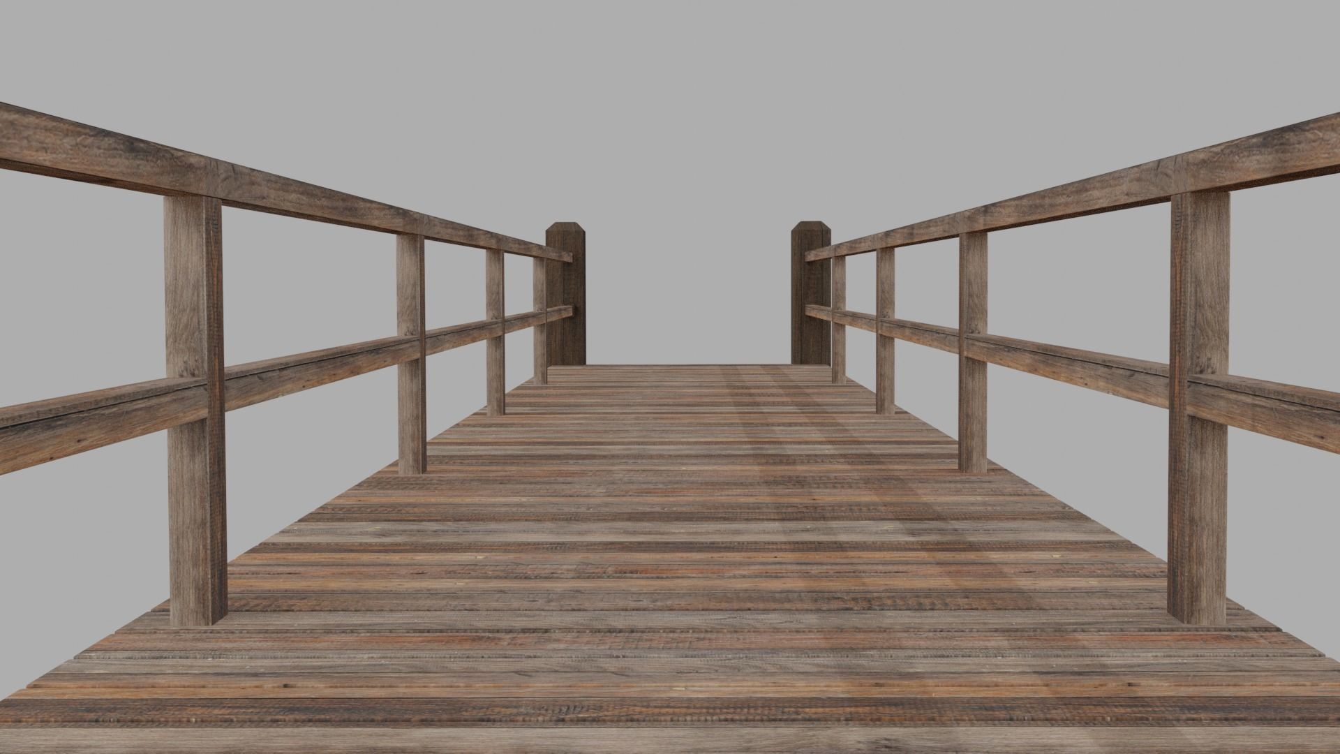 Simple wooden bridge demo free 3D model | CGTrader