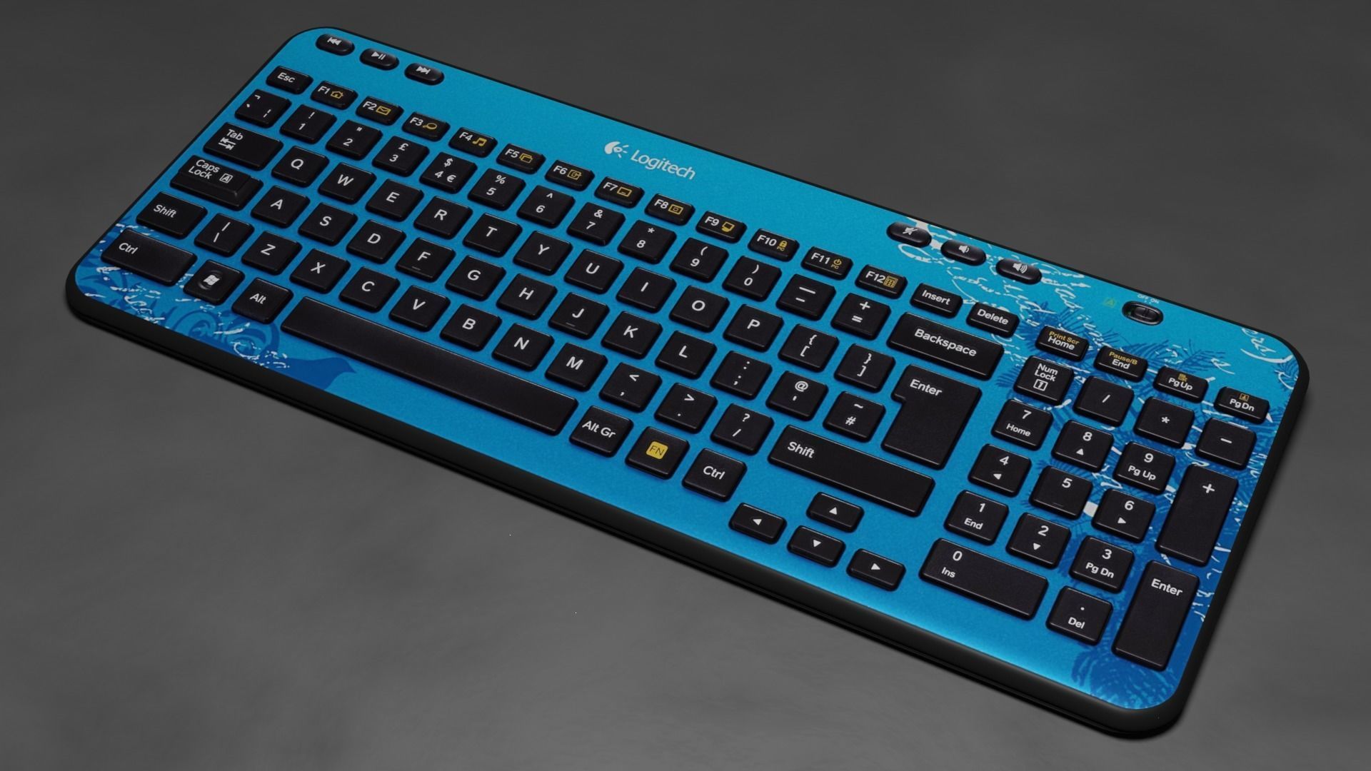 3D model Logitech K360 wireless multimedia keyboard - Bundle 4 colors ...