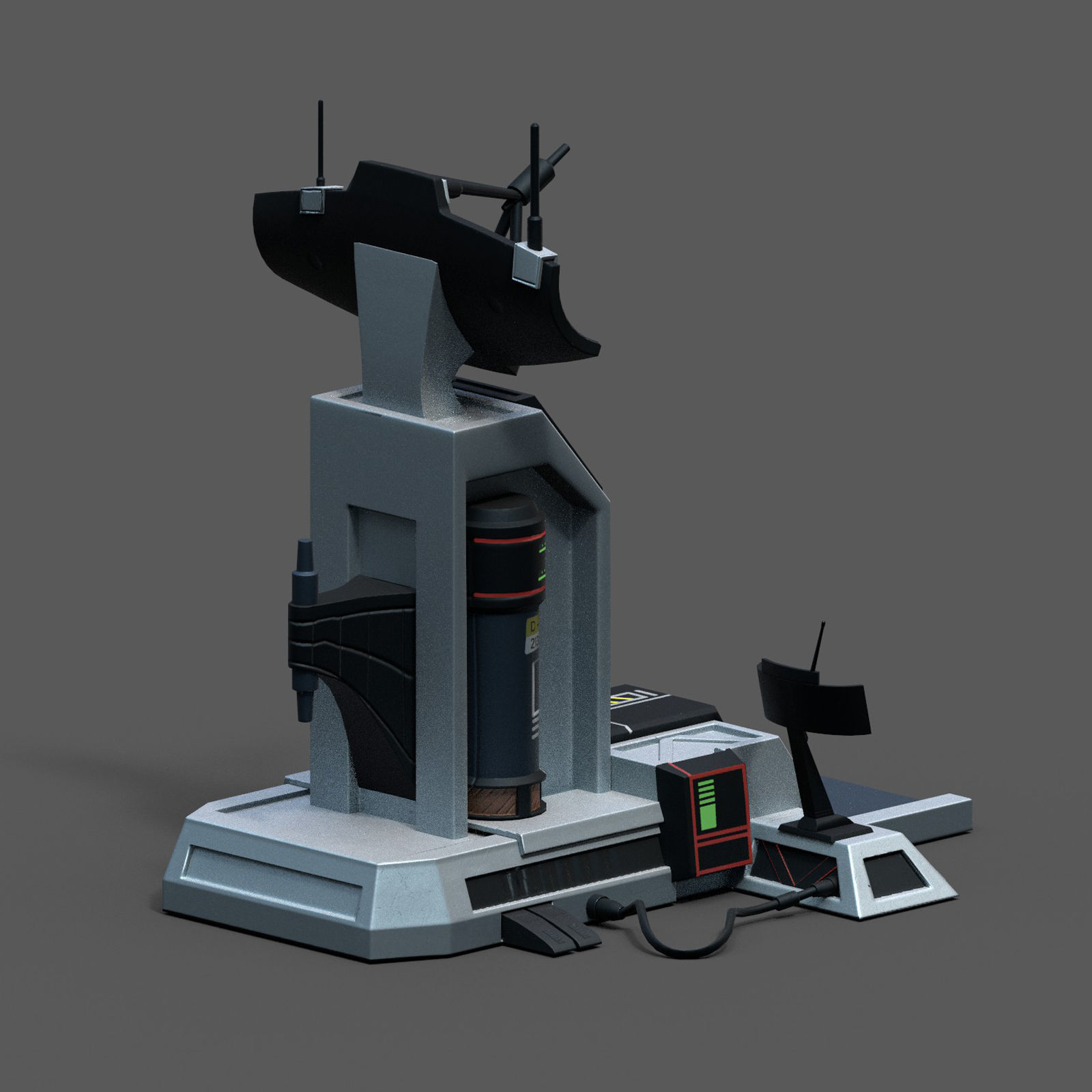 3D model Scifi base building exterior skyscraper sci fi VR / AR / low ...