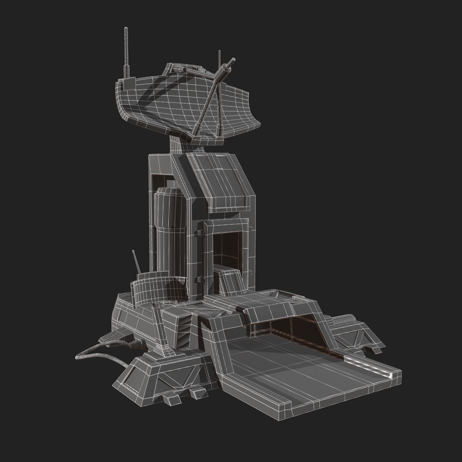 3D model Scifi base building exterior skyscraper sci fi VR / AR / low ...