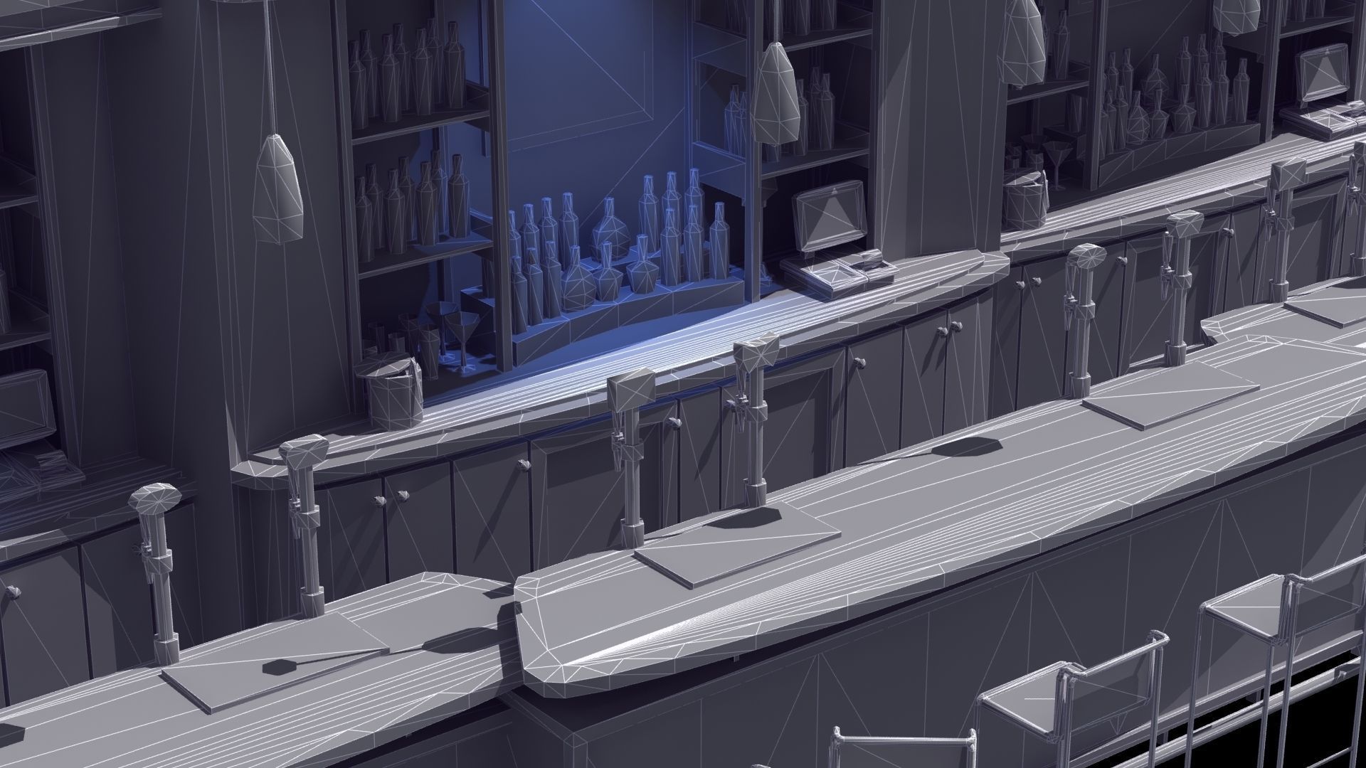 3D model Nightclub Laser Bar VR / AR / low-poly | CGTrader