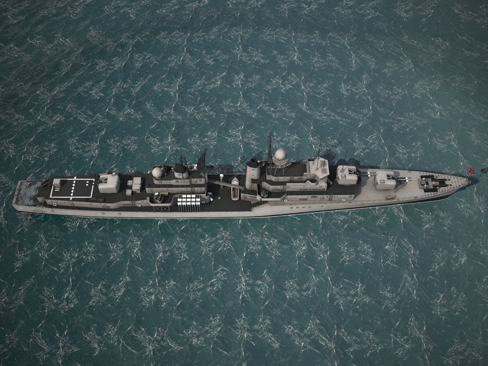 Daring Class Destroyer Battle Ship 3D model | CGTrader