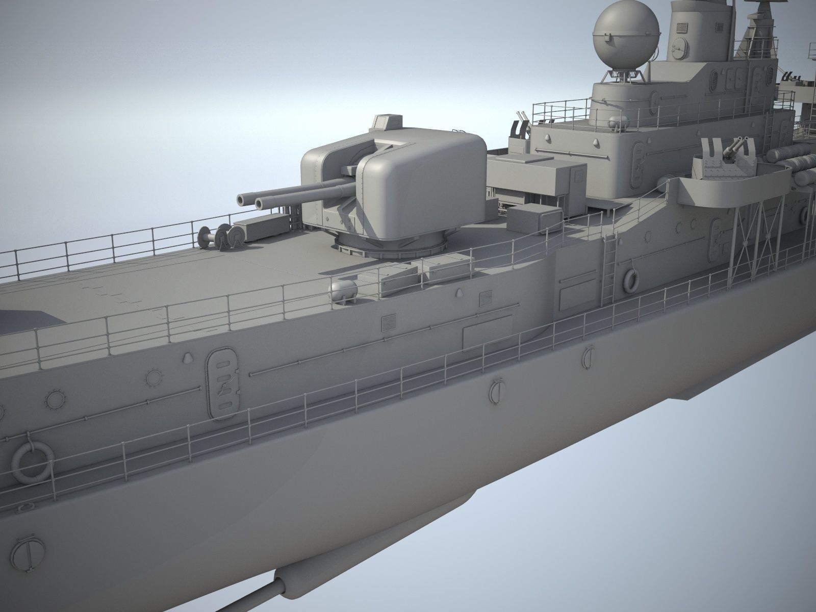 Daring Class Destroyer Battle Ship 3D model | CGTrader