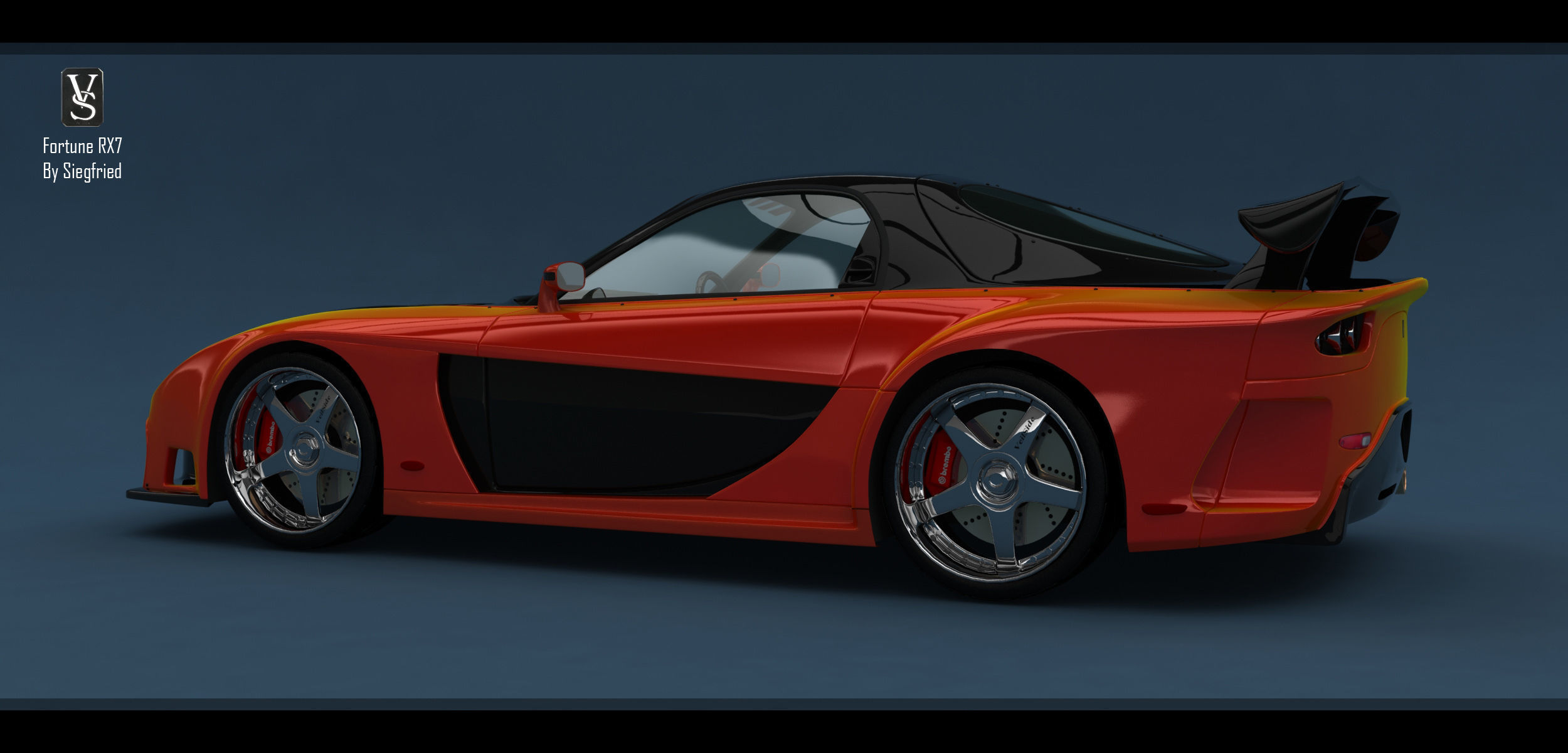 Veilside Fortune Mazda RX7 3D model | CGTrader