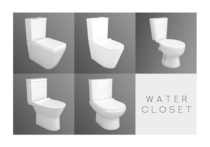 Ceramic Water Closet 3D model | CGTrader
