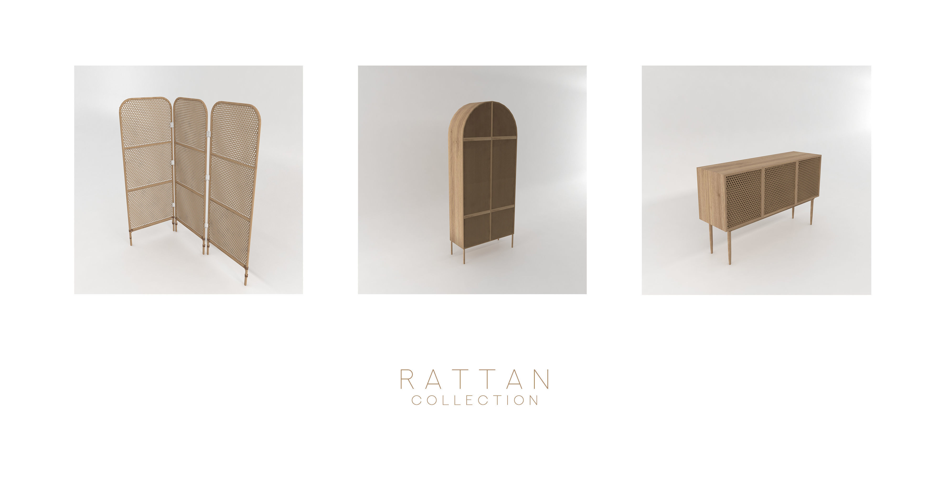 Rattan Partitions 3D model | CGTrader