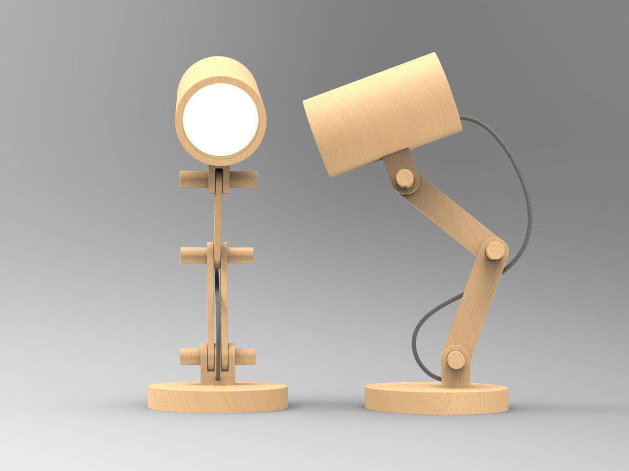 Wooden modular lamp 3D model | CGTrader