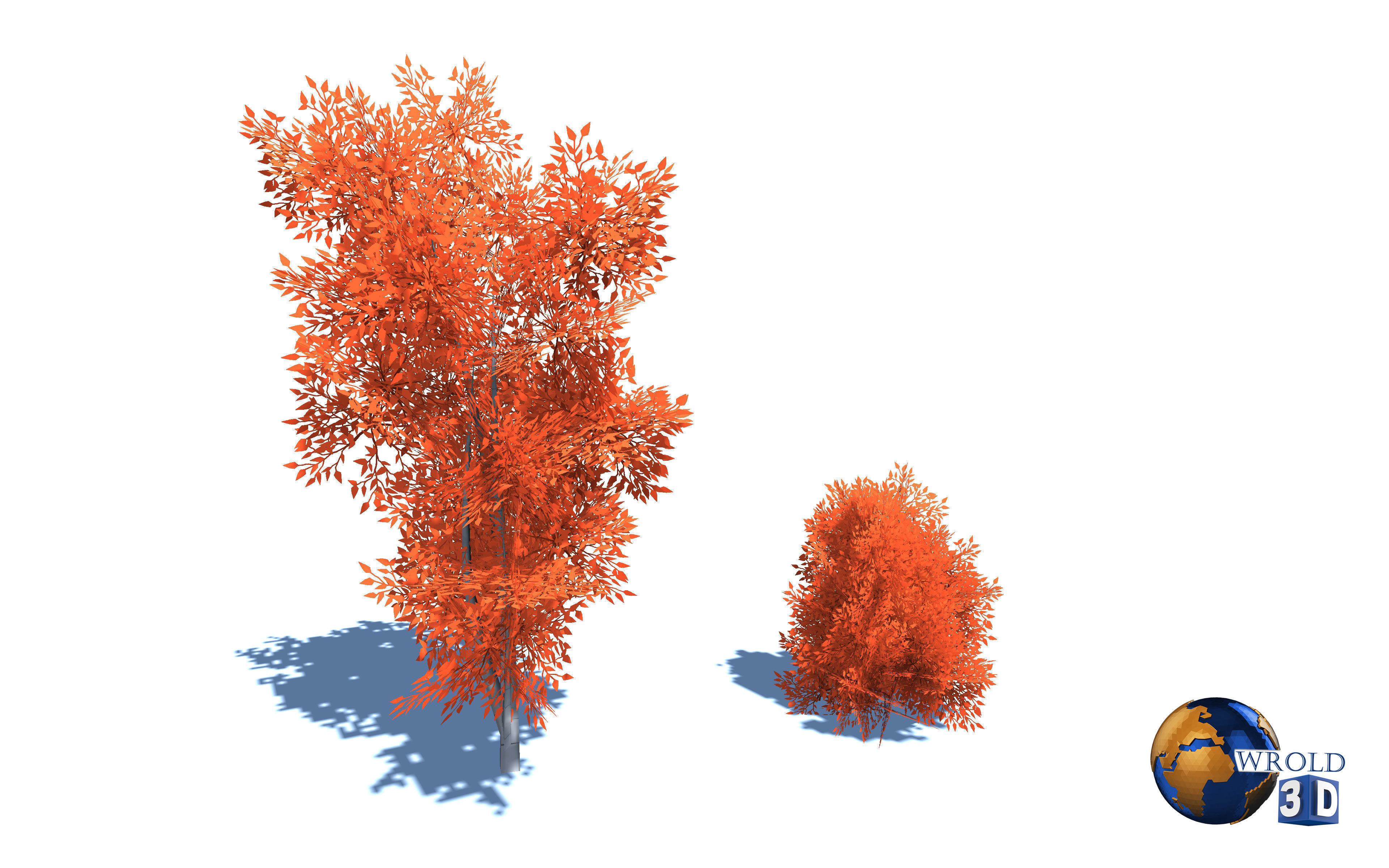3D model colorful trees stylize nature environment 3d model VR / AR ...