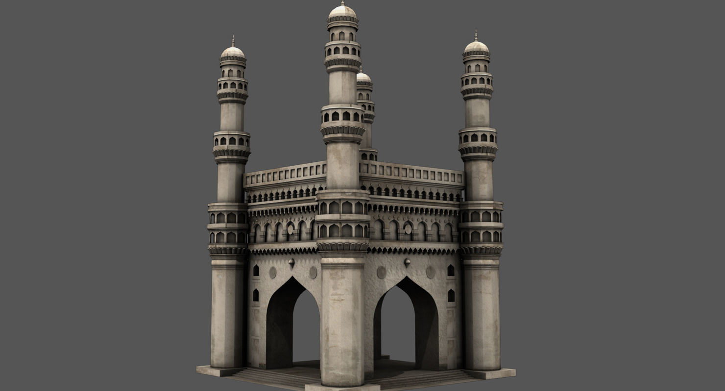 hyderabad charminar 3d model 3D model | CGTrader