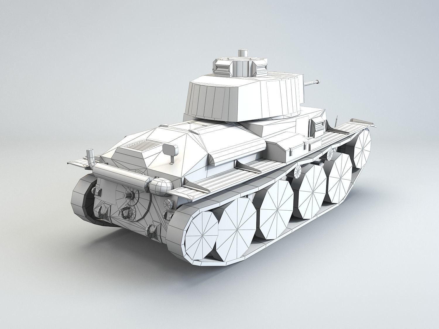 3D model Low Poly Panzer 38t Light Tank VR / AR / low-poly | CGTrader
