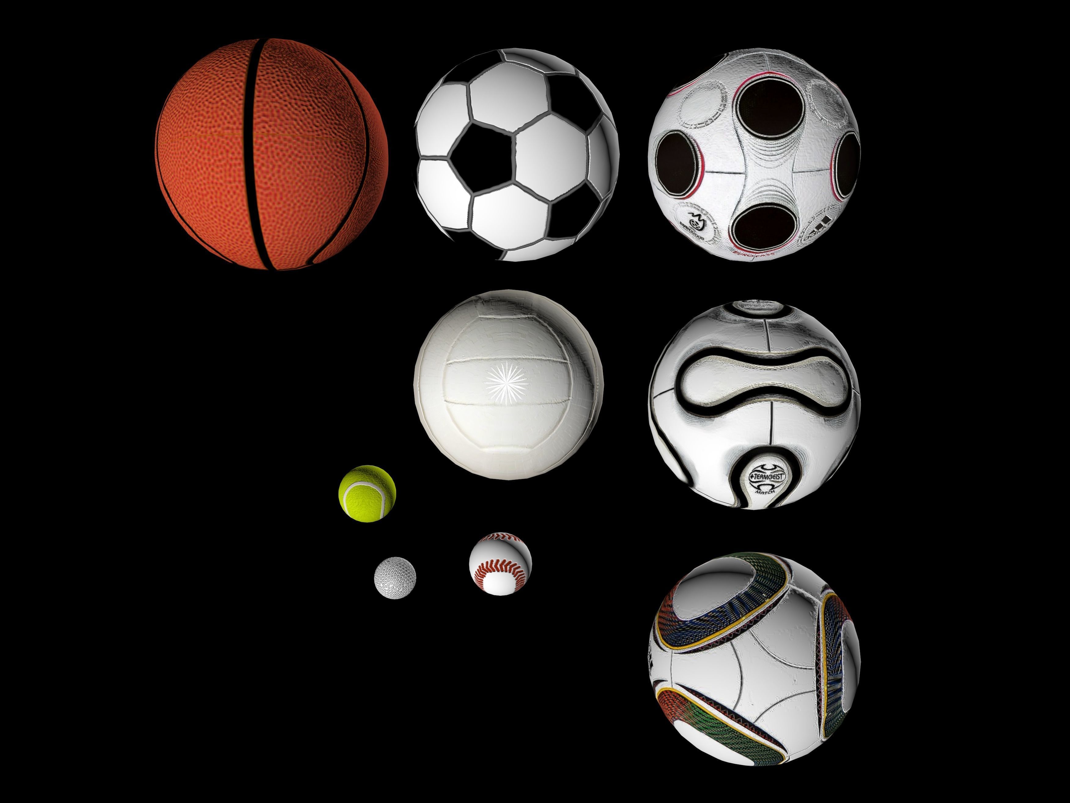 3D model Sports Balls Collection VR / AR / low-poly | CGTrader