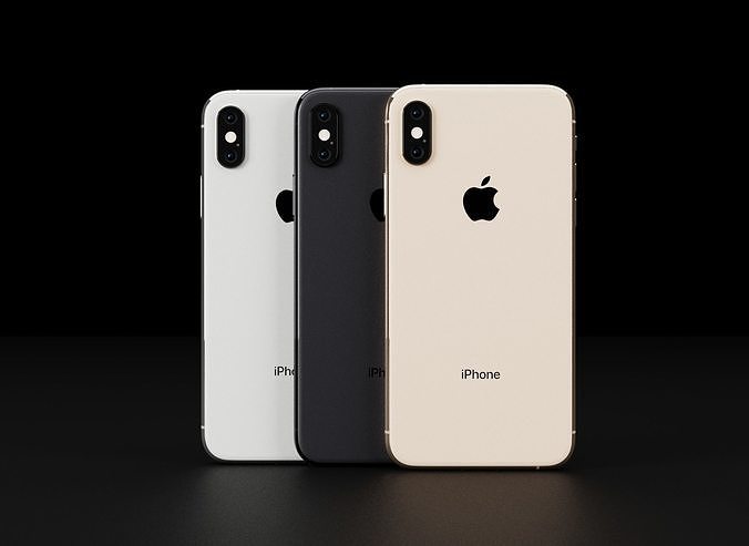 Apple iPhone Xs In Official Colors and Dimensions free VR / AR / low ...