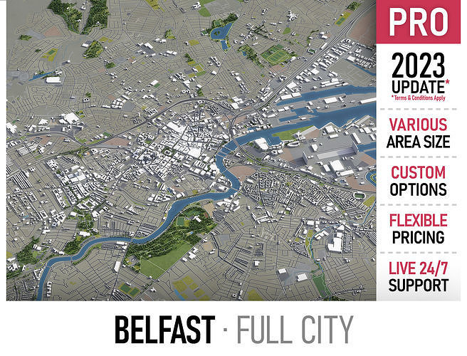 3D model Belfast VR / AR / low-poly | CGTrader
