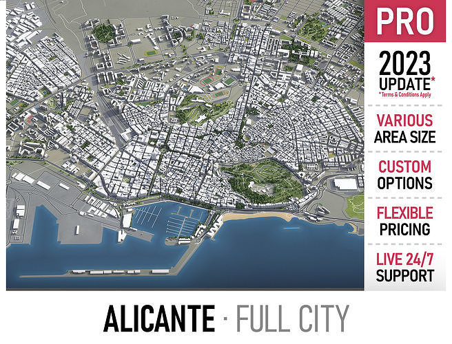 3D model Alicante VR / AR / low-poly | CGTrader