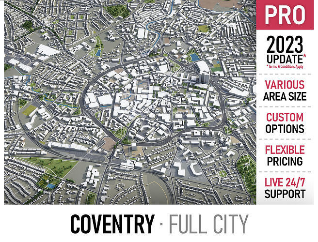 3D model Coventry full city VR / AR / low-poly | CGTrader