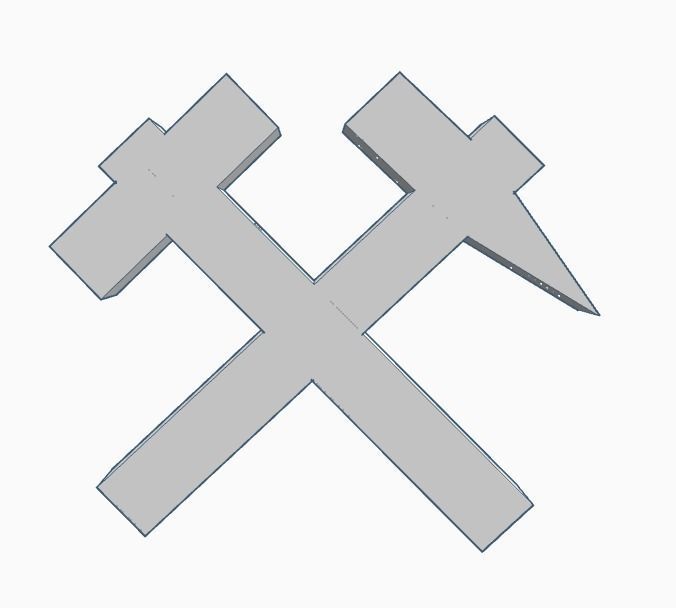 FC Shakhtar Hammers logo 3D model 3D printable | CGTrader