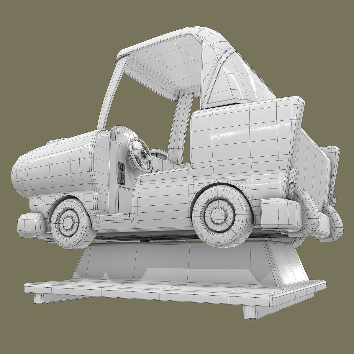 3D model Police Coin Operated Ride VR / AR / low-poly | CGTrader