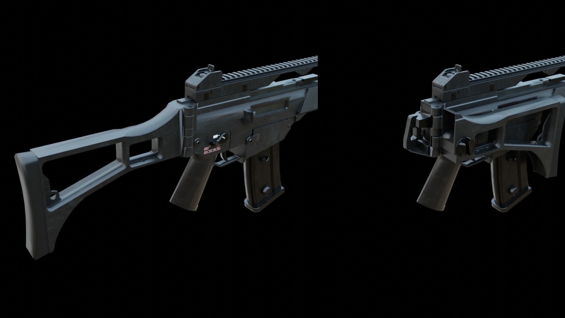 3D model g36 c - low poly - Heckler Koch VR / AR / low-poly | CGTrader